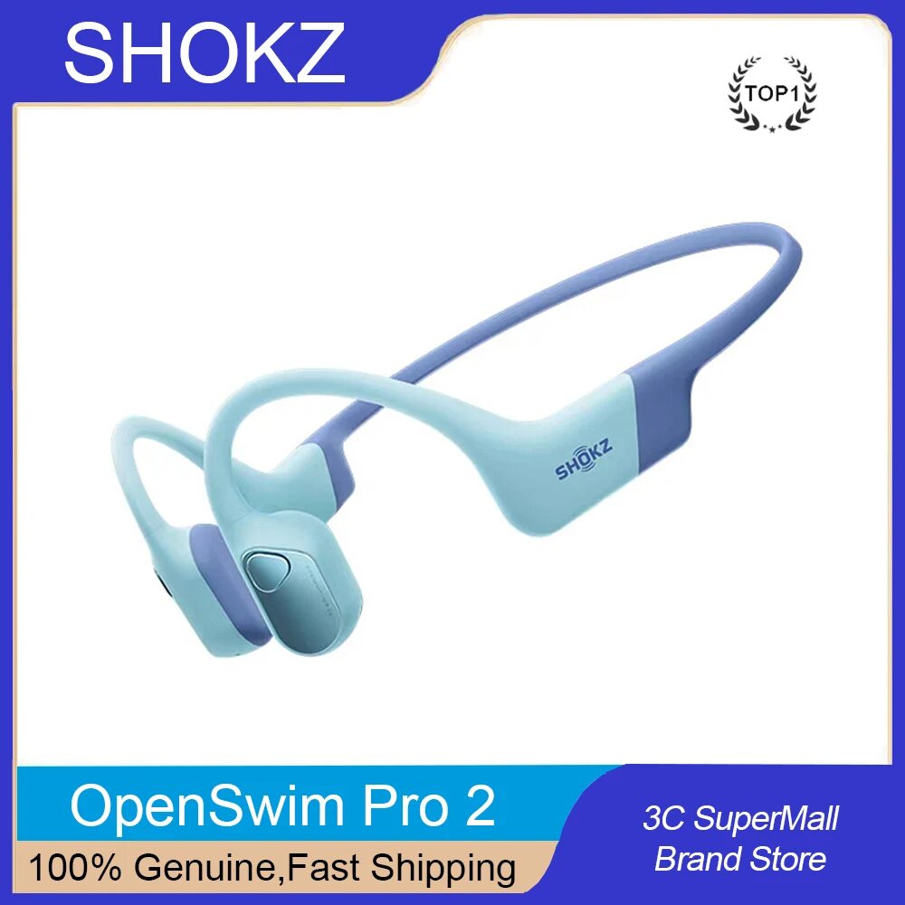 Shokz OpenSwim Pro 2 S720 беспроводные наушники для плавания Синий, Blue