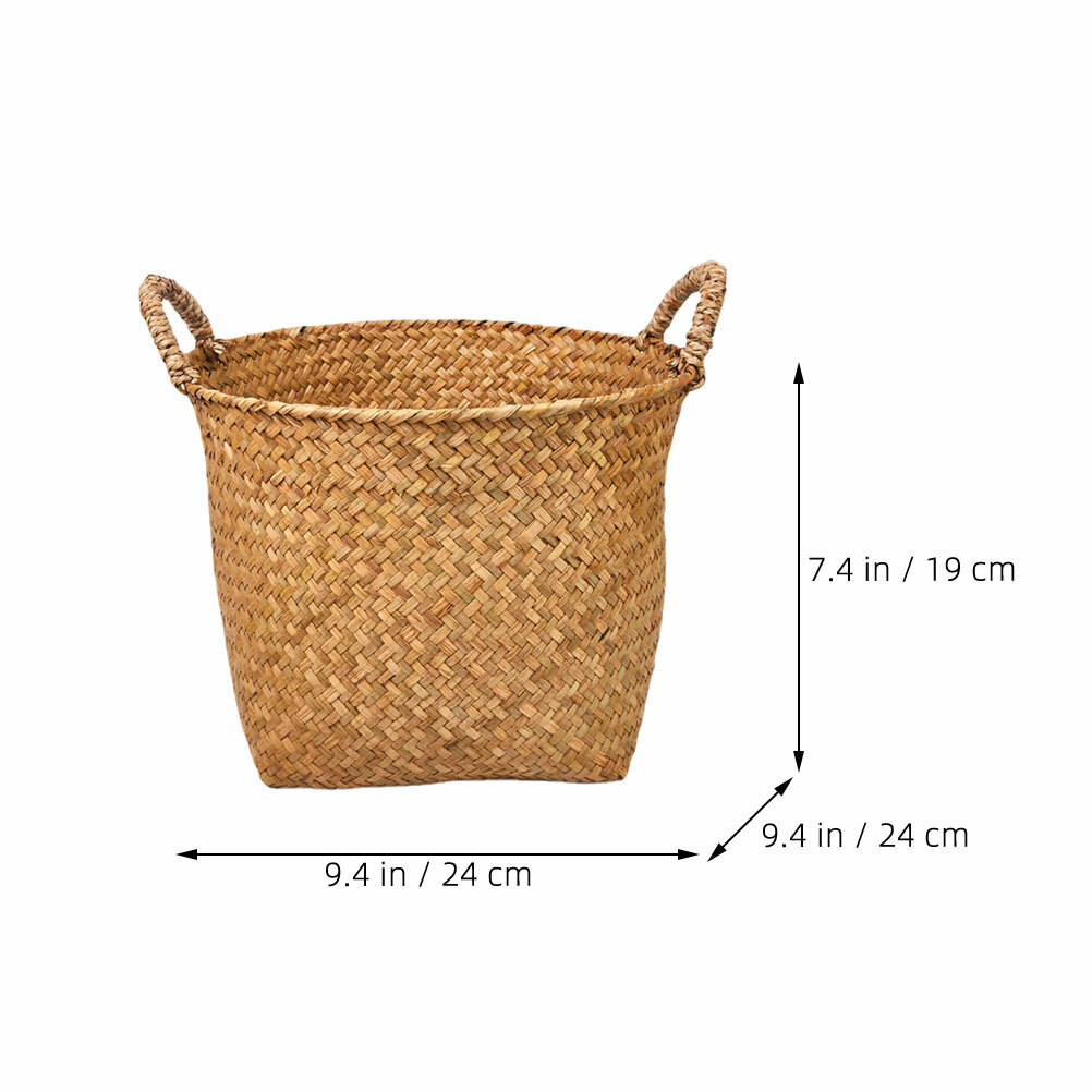 Корзина Для Белья Из Морской Травы Скандинавский Дизайн 24.00X24.00X19.00CM