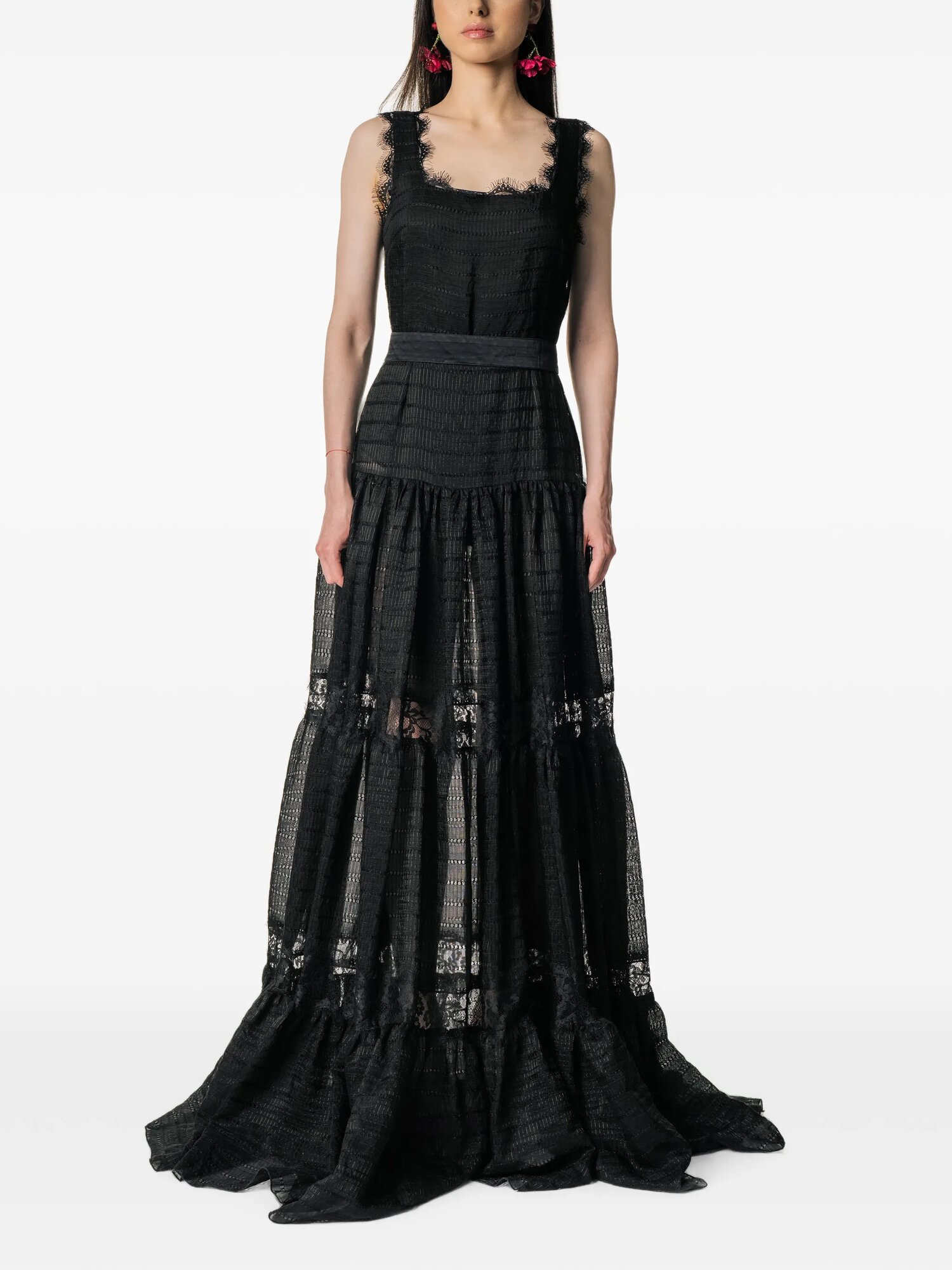 Платье Lace-trim maxi dress