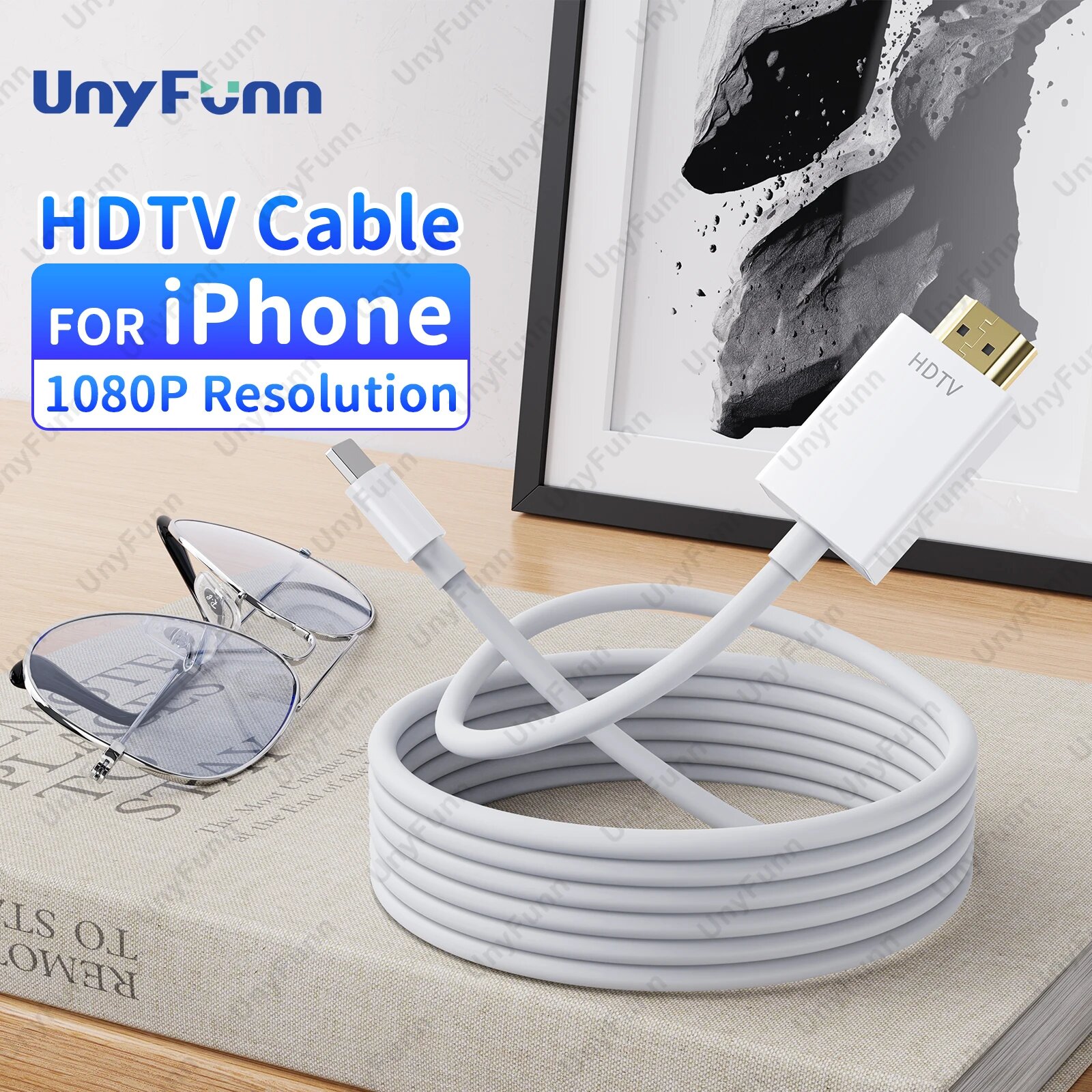 UnyFunn HDMI адаптер для iPhone Красный, Typec SD Card Reader — фото 1