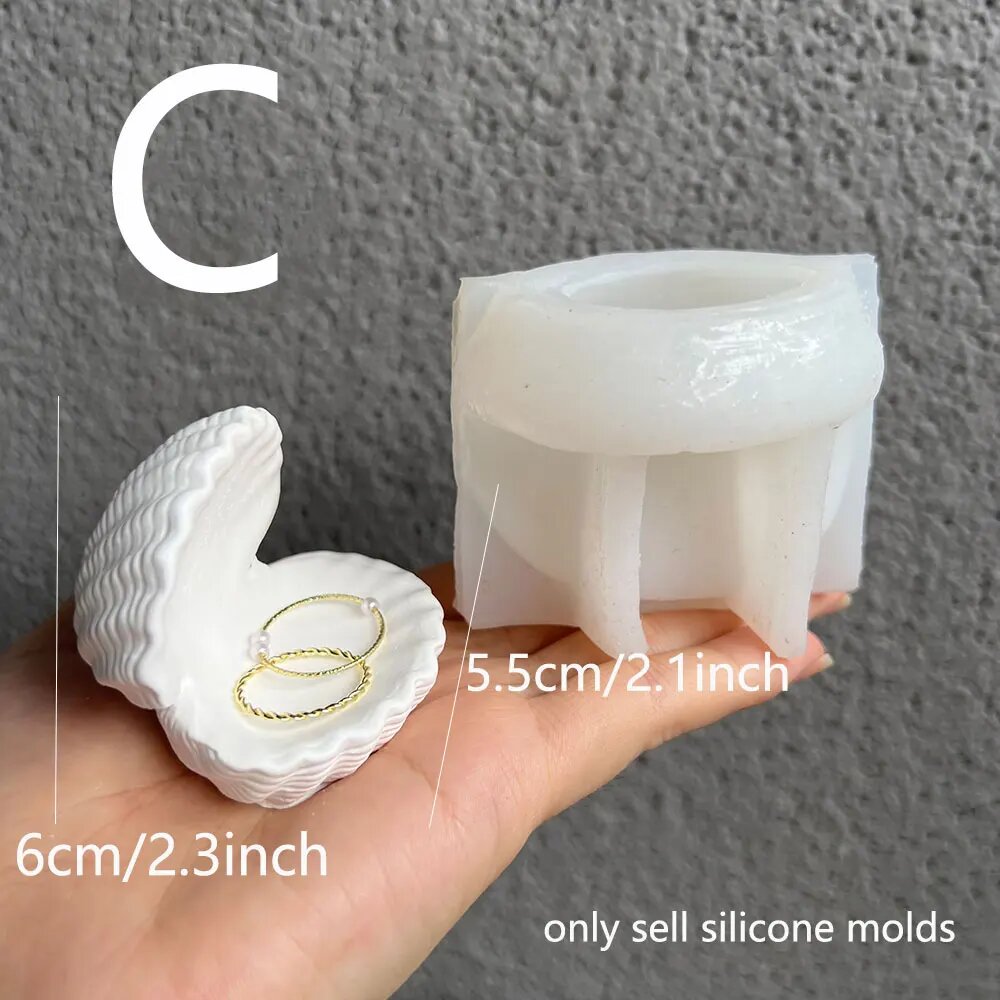 Силиконовая форма ракушка для украшений, C-mold