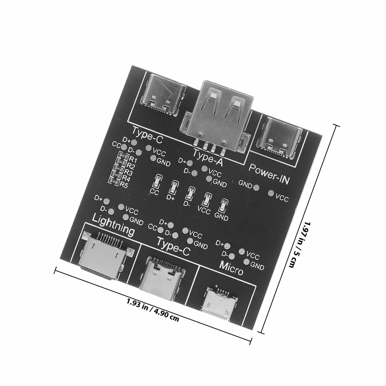 Тестер USB Кабеля С Precision Тестирование Быстрое Обнаружение Короткого Замыкания 5.00X4.90X1.00Cm