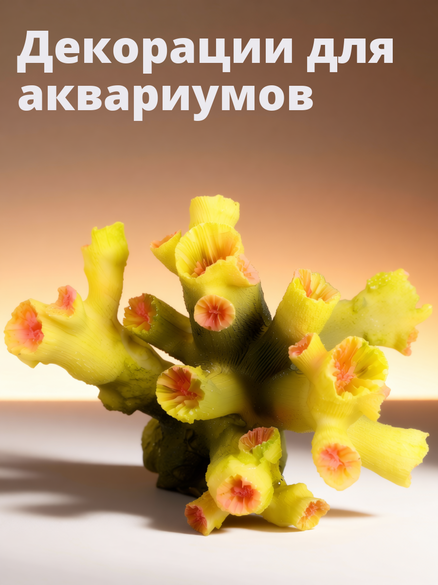 Украшение Для Аквариума Коралл Симуляция Природного Цвета 7X7CM Добавляет Красоты Игрушки Для Рыб Зеленый