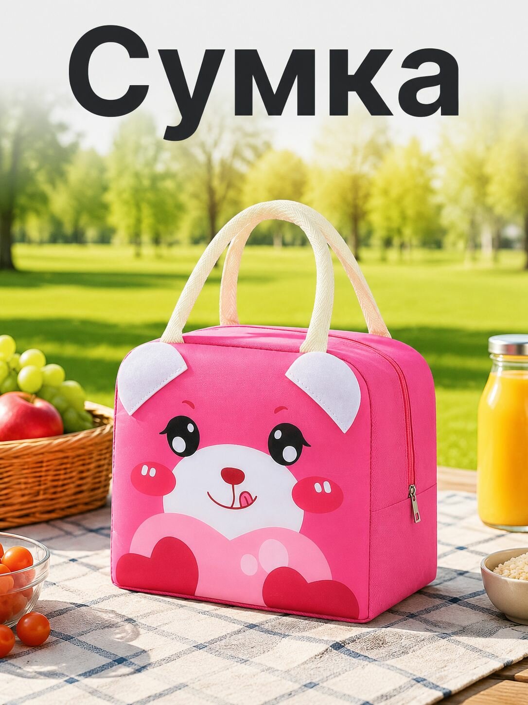 Сумка для пикника на открытом воздухе большой емкости, Сумка