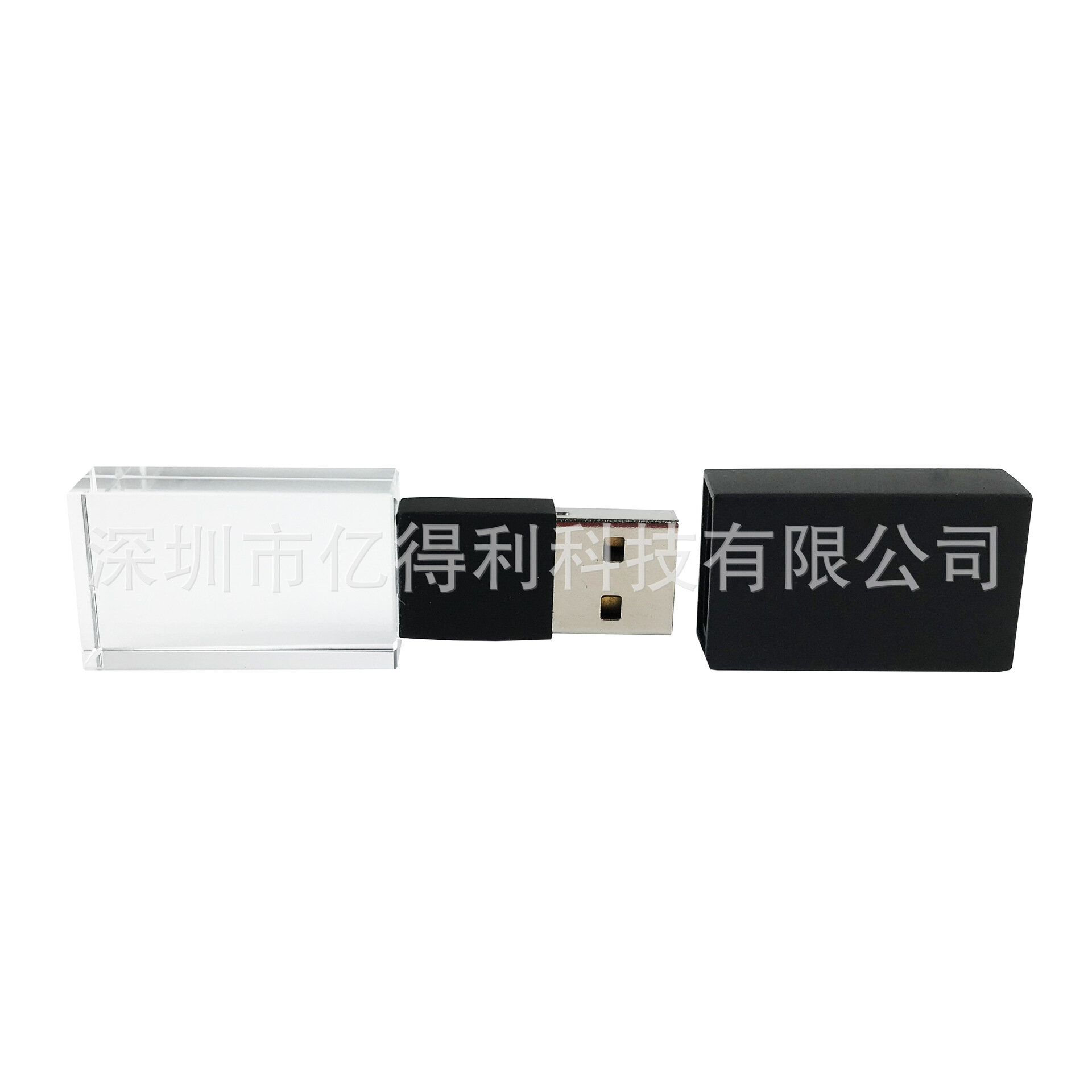 Персонализированный логотип с гравировкой и светодиодной подсветкой, USB 3.0 флешка 32 ГБ, черный цвет