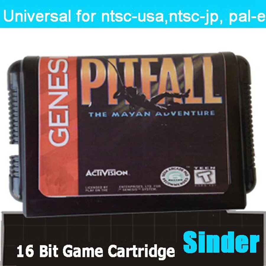 Игровая карта Pitfall The Mayan Adventure 16bit для Sega Mega Drive US SHELL