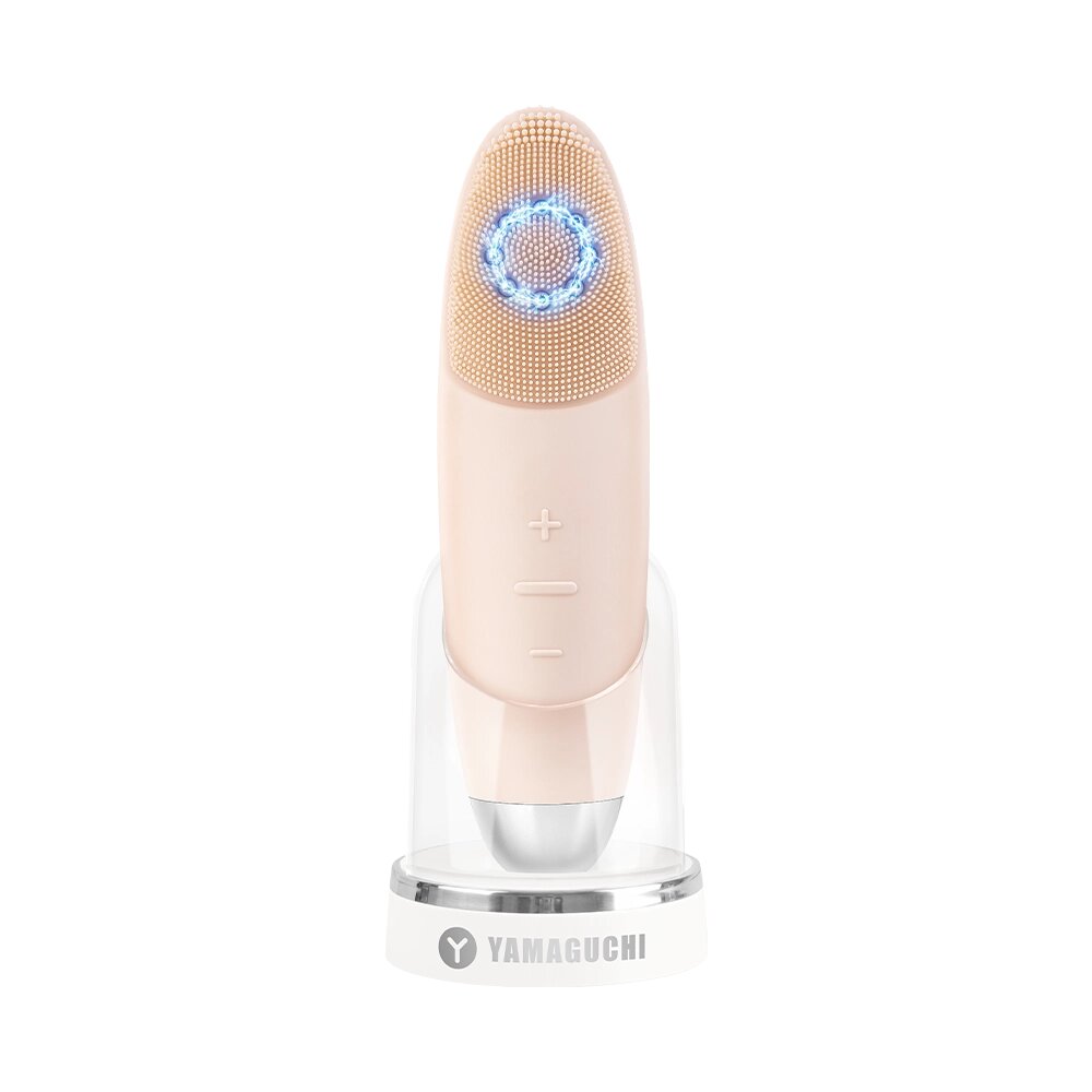 Щетка для умывания Yamaguchi EMS Cleansing Brush, силиконовая, 6 режимов работы, с таймером, розовая