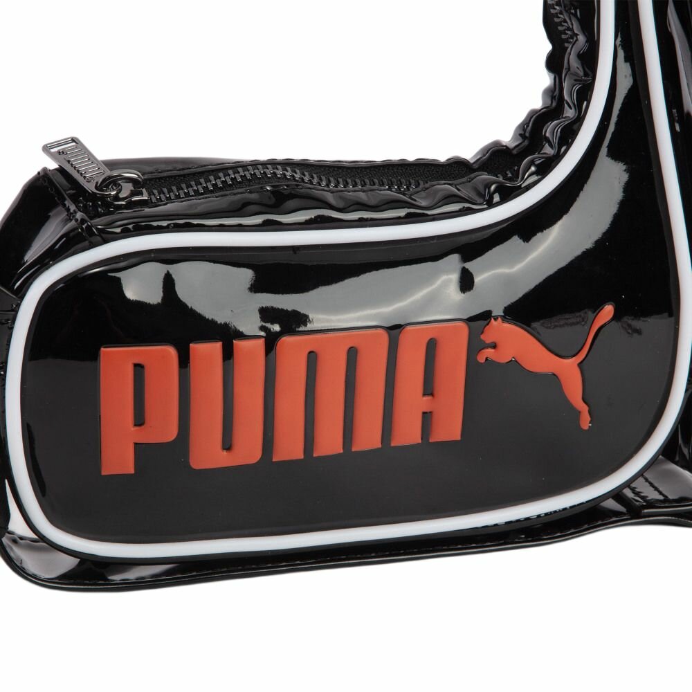 Сумка PUMA, фактура тиснение, черный — фото 1