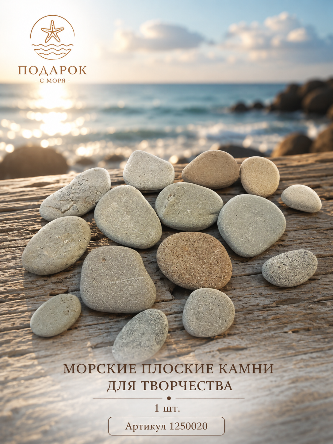 Камень морской, для творчества и рукоделия, натуральный, 1 шт.