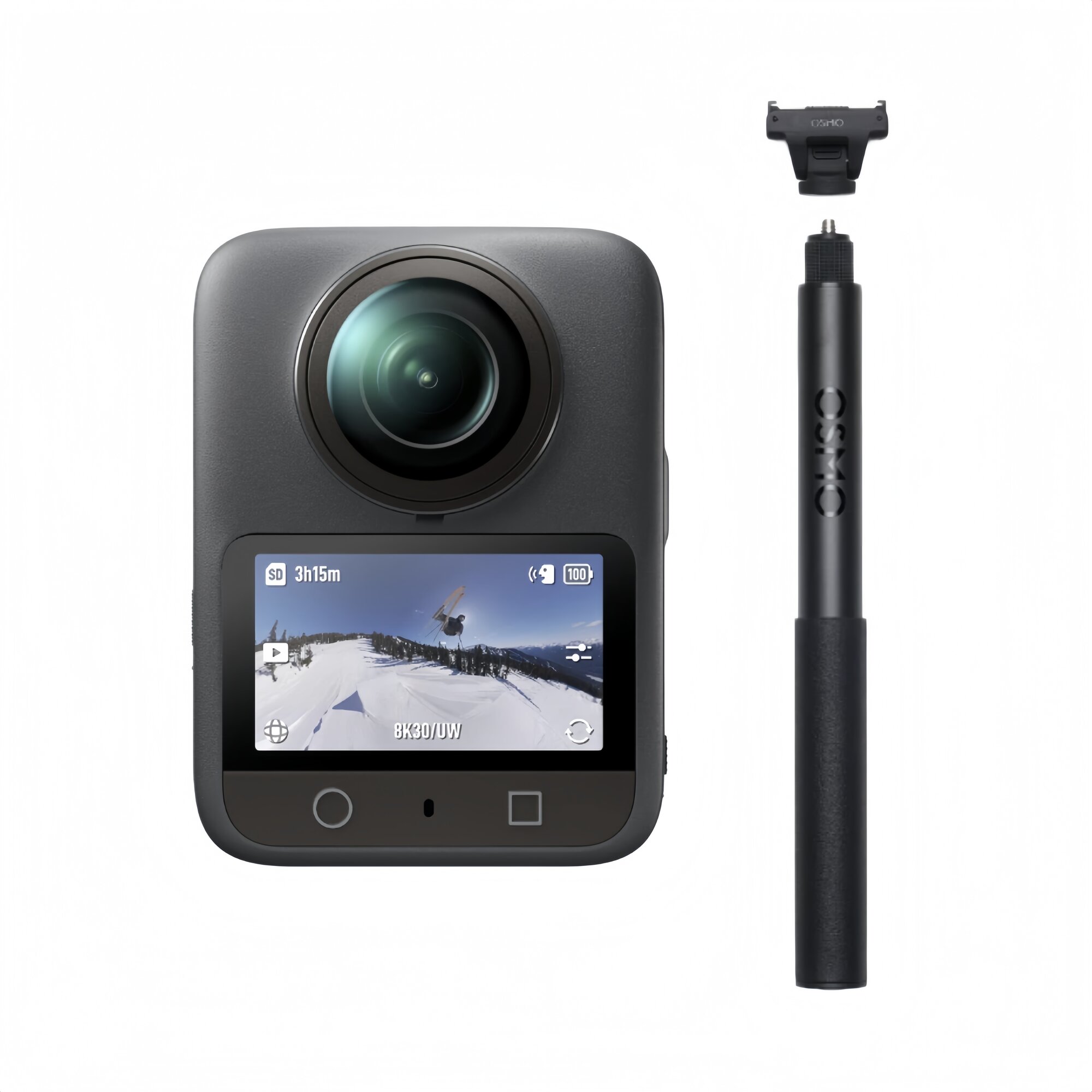 Экшн-камера DJI Osmo 360 Skiing Combo, 128 ГБ встроенного хранилища, 1-дюймовое 360° измерение, 120МП 360° Фото