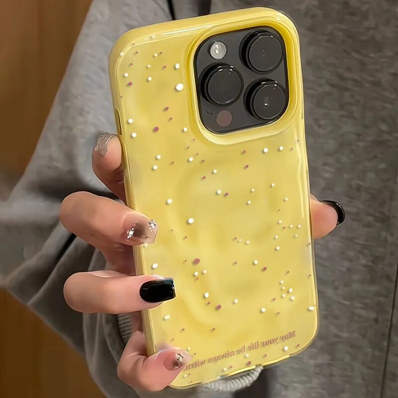 3D-чехол с разноцветным узором в горошек для iPhone 18 Pro 17 16 Plus iphone 11, Желтый, Y25-T11417