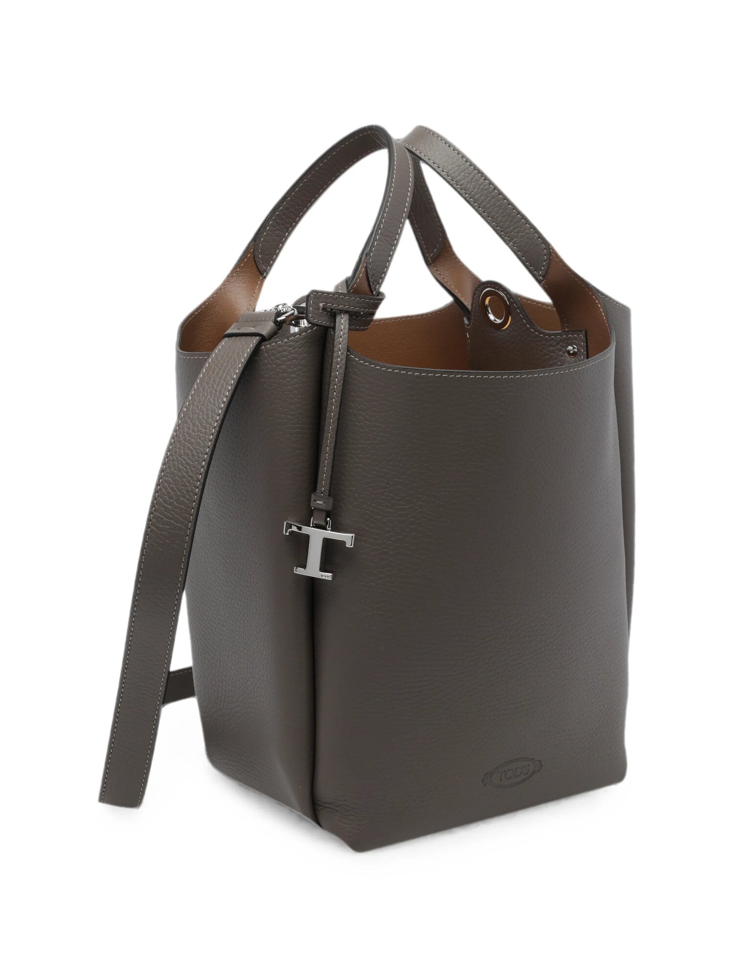 Сумка Tod's Leather logo-charm bucket bag — фото 1