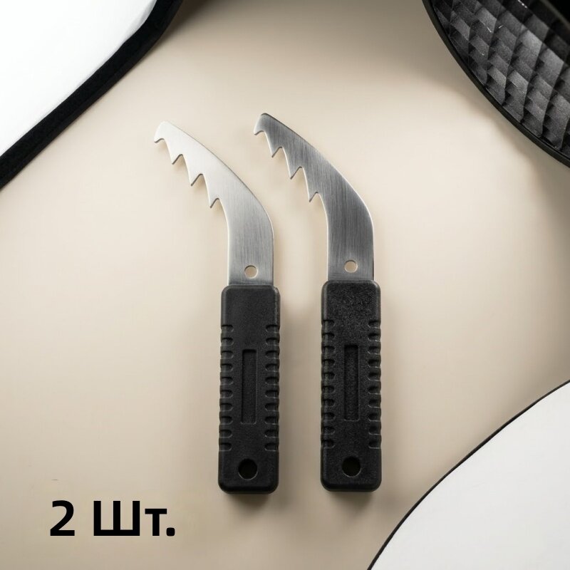 Ручной садовый культиватор-корнеудалитель, 2 шт, черная ручка