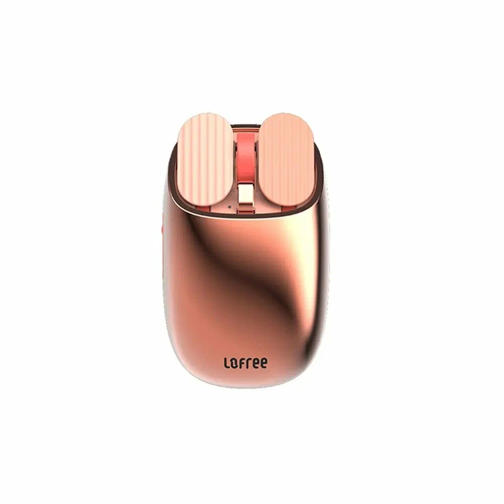 Перезаряжаемая Bluetooth-мышь Lofree Chips, совместима с ноутбуками Apple, стильный дизайн для офиса，gold