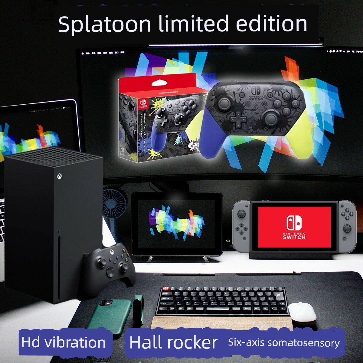 Адаптер контроллера для Nintendo Switch с датчиком Холла и HD-вибрацией, ограниченная версия Сплайтун 3