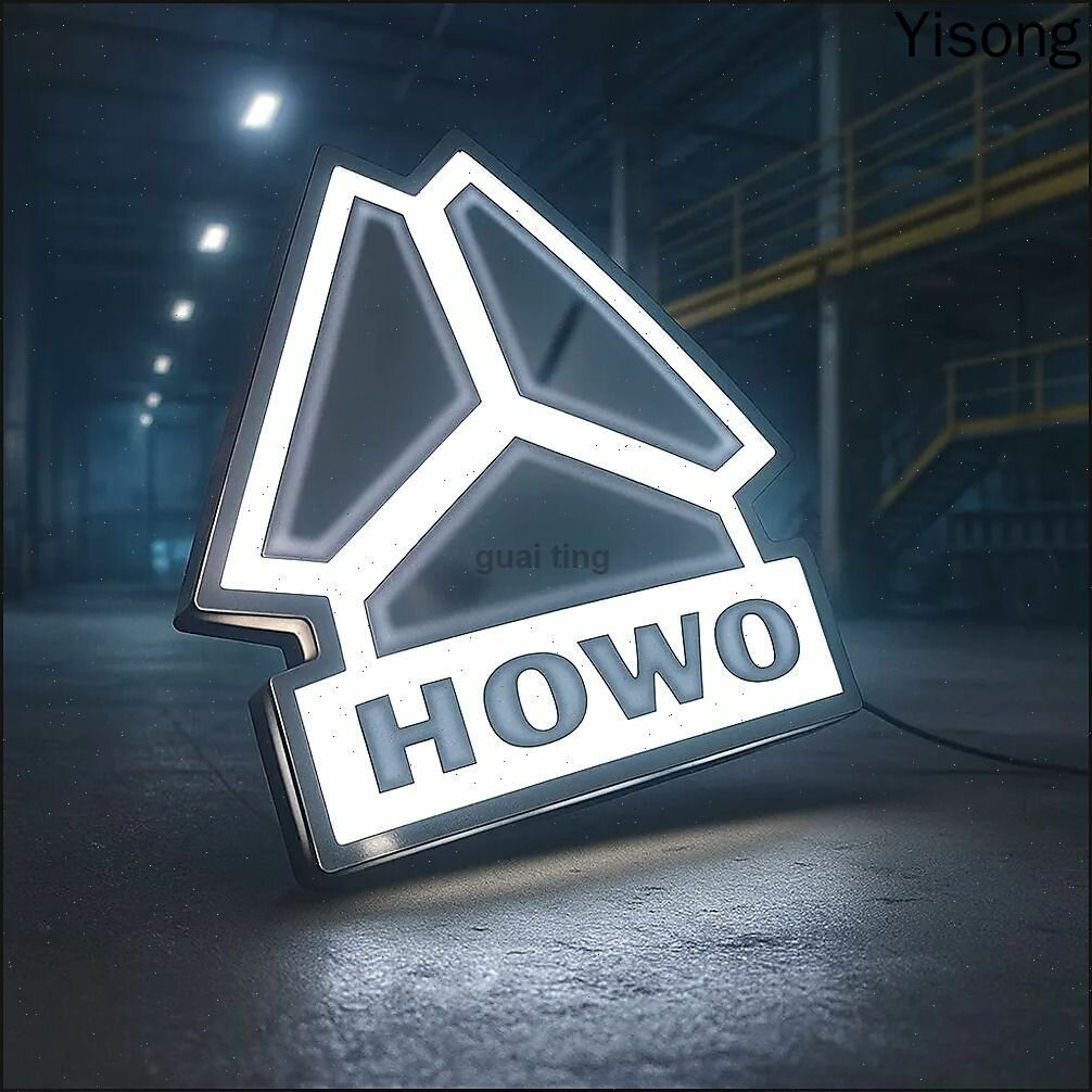 Логотип переднего автомобиля, для CNHTC SINOTRUK HOWO TX T7H T5G, легкий водонепроницаемый светящийся Белый