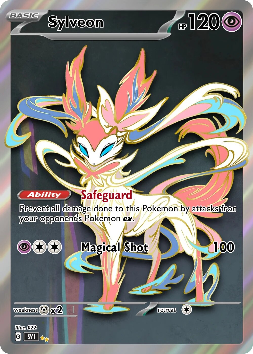 Коллекционная карта Pokemon Sylveon, Magical Shot, 120 HP
