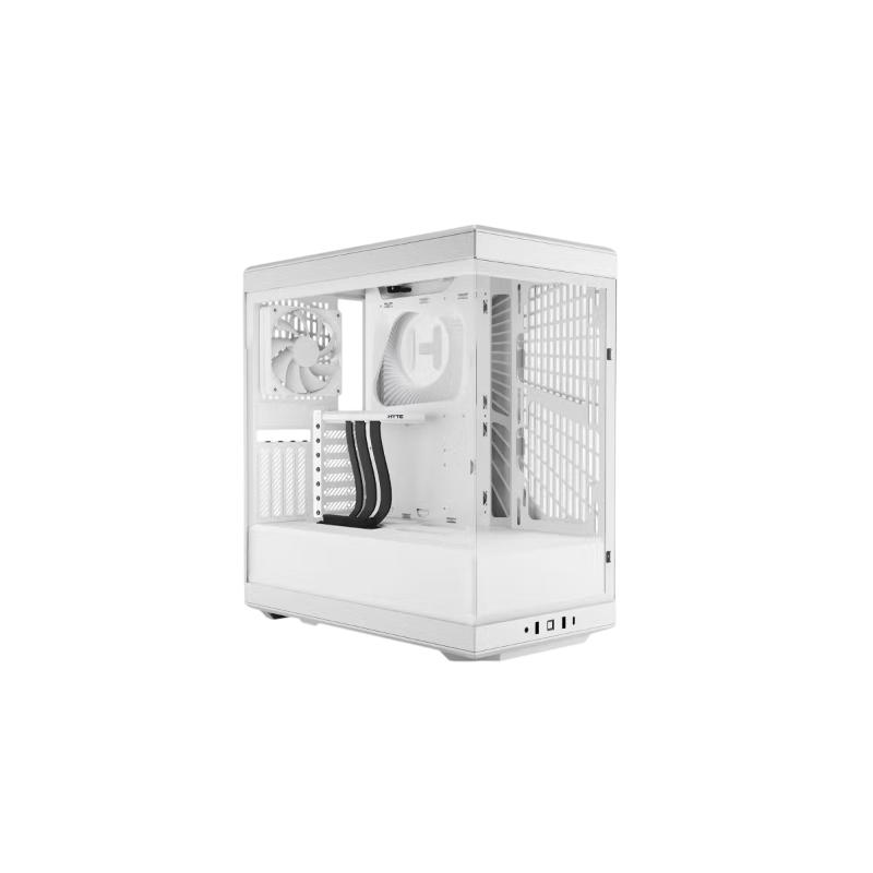 Корпус без блока Case HYTE Y40, Midi-Tower, TG, no fans, 2xUSB-A 3.2, 1xUSB Type-C, ATX, mATX, mITX Snow White CS-HYTE-Y40-WW