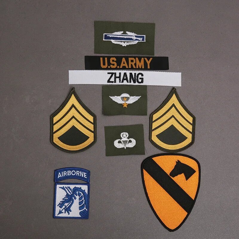 Набор Vietnam War US Army TCU Patch MAAG CCS Jungle Expert M65 og107 Нашивка для куртки ARVN LLDB Specia Force MACV-SOG Значок (без куртки)