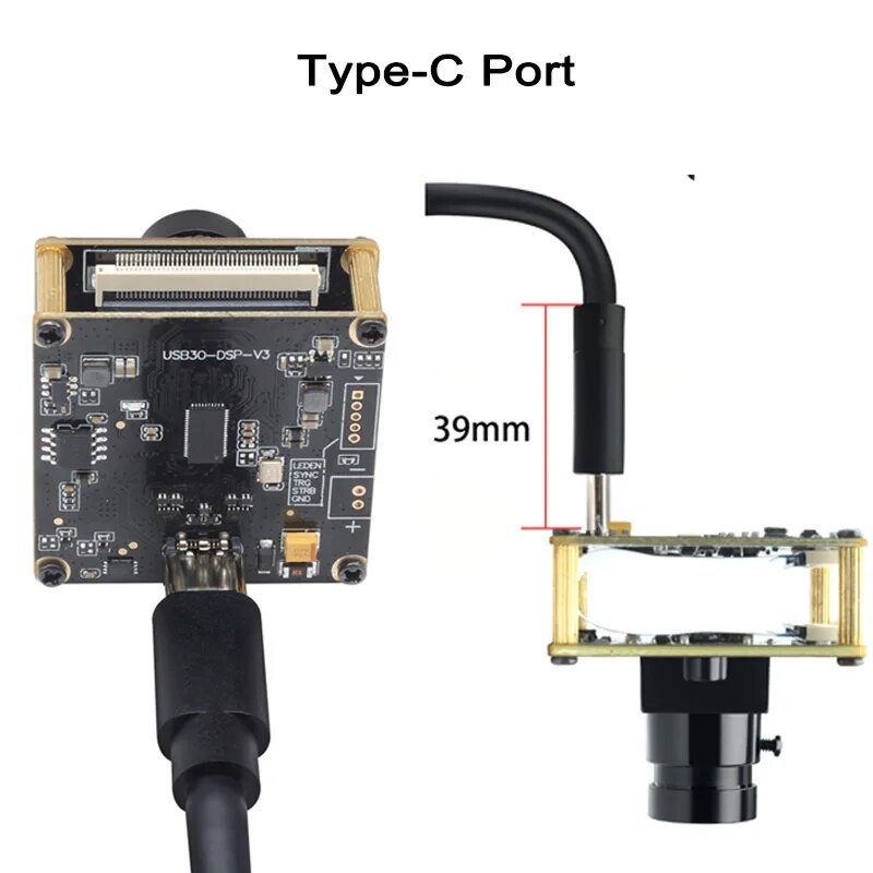 Промышленная камера ELP 1200P 2.3MP с глобальным затвором, USB 3.0, высокоскоростная (120/200 кадров/с), цветная веб-камера UVC, Plug and Play