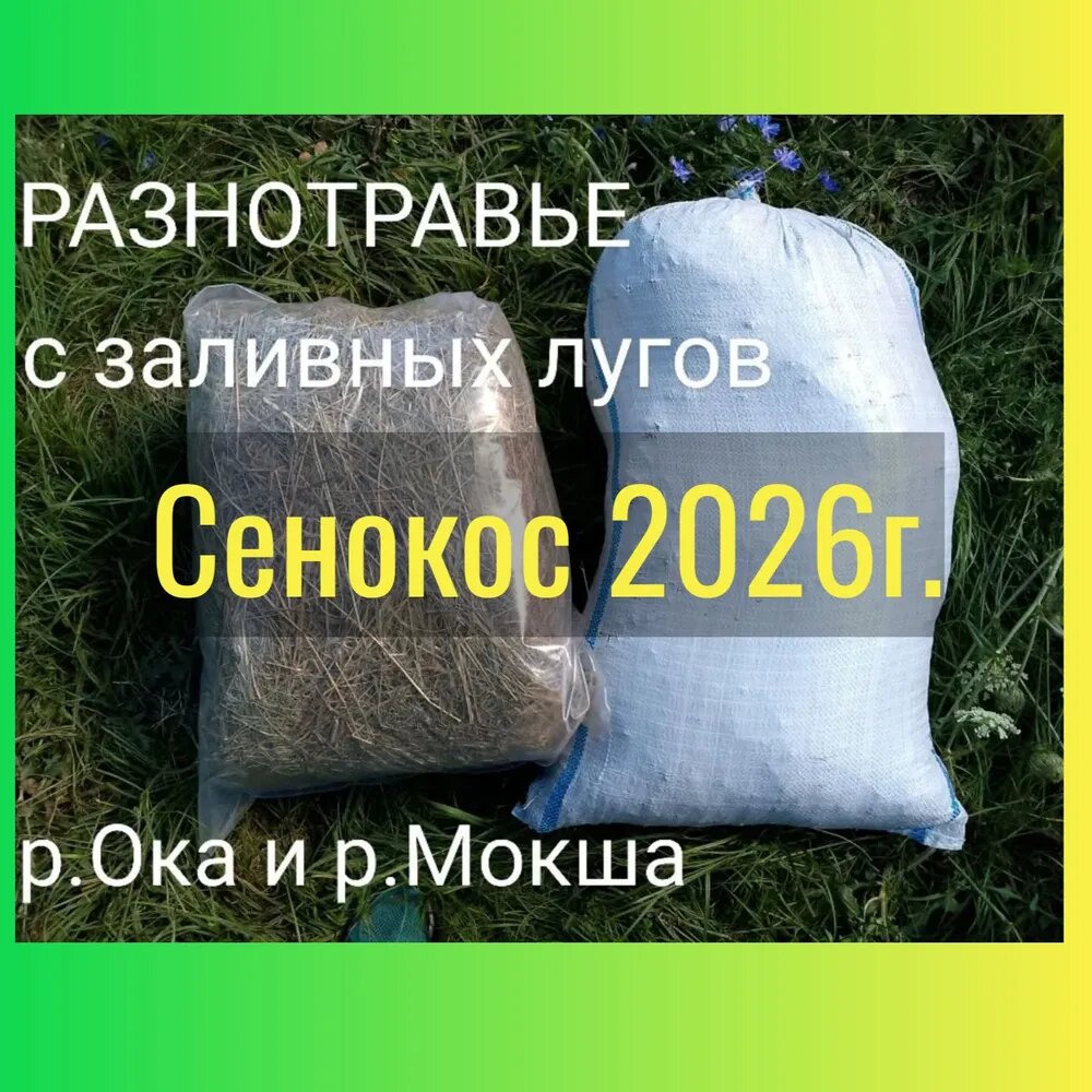 5кг Сено с заливных лугов