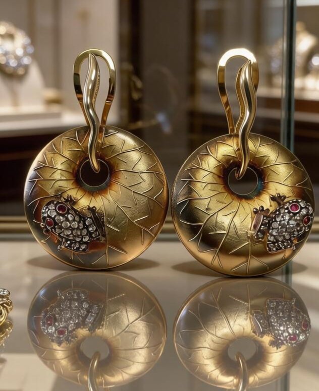 Серьги, серебро, 925 проба, чернение, золочение, фианит, рубин