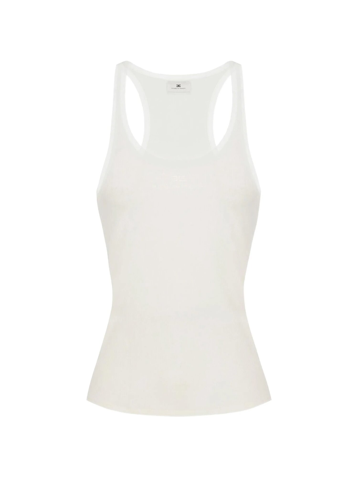 Топ Elisabetta Franchi Tank top in lightweight jersey fabric with logo