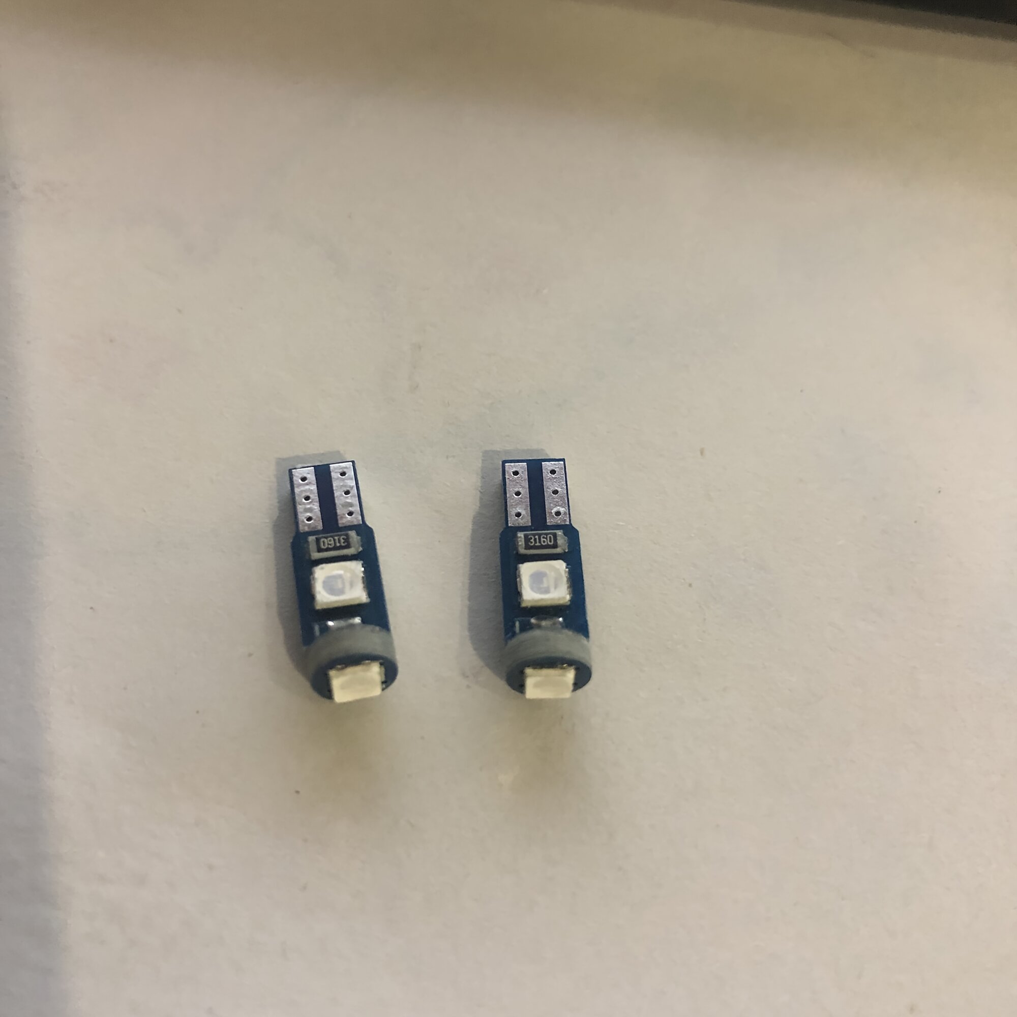 Автомобильная светодиодная лампа подсветки панели приборов T5 3SMD 3030, синий цвет, 2 шт.