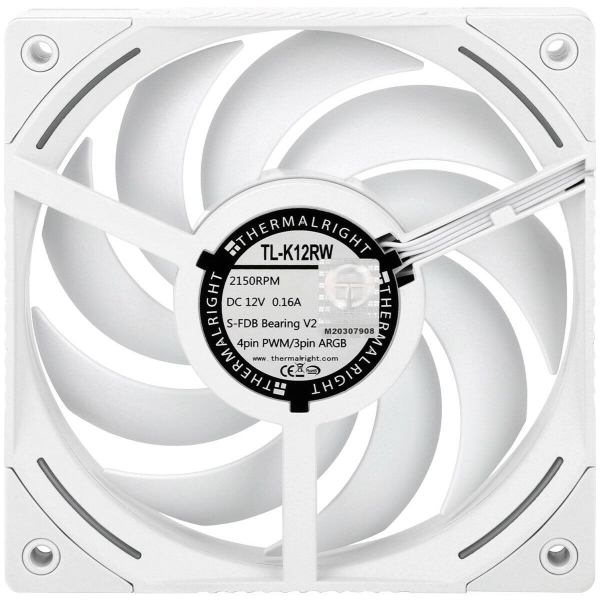 Thermalright Вентиляторы Вентилятор TL-K12RW Reverse ARGB 120mm PWM TRTLK12RW