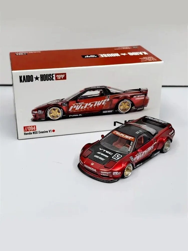 Машинка Kaido House MINIGT 1/64 KHMG094 Honda NSX Evasive V1 Die-cast Alloy Car Model Collection Display Gift