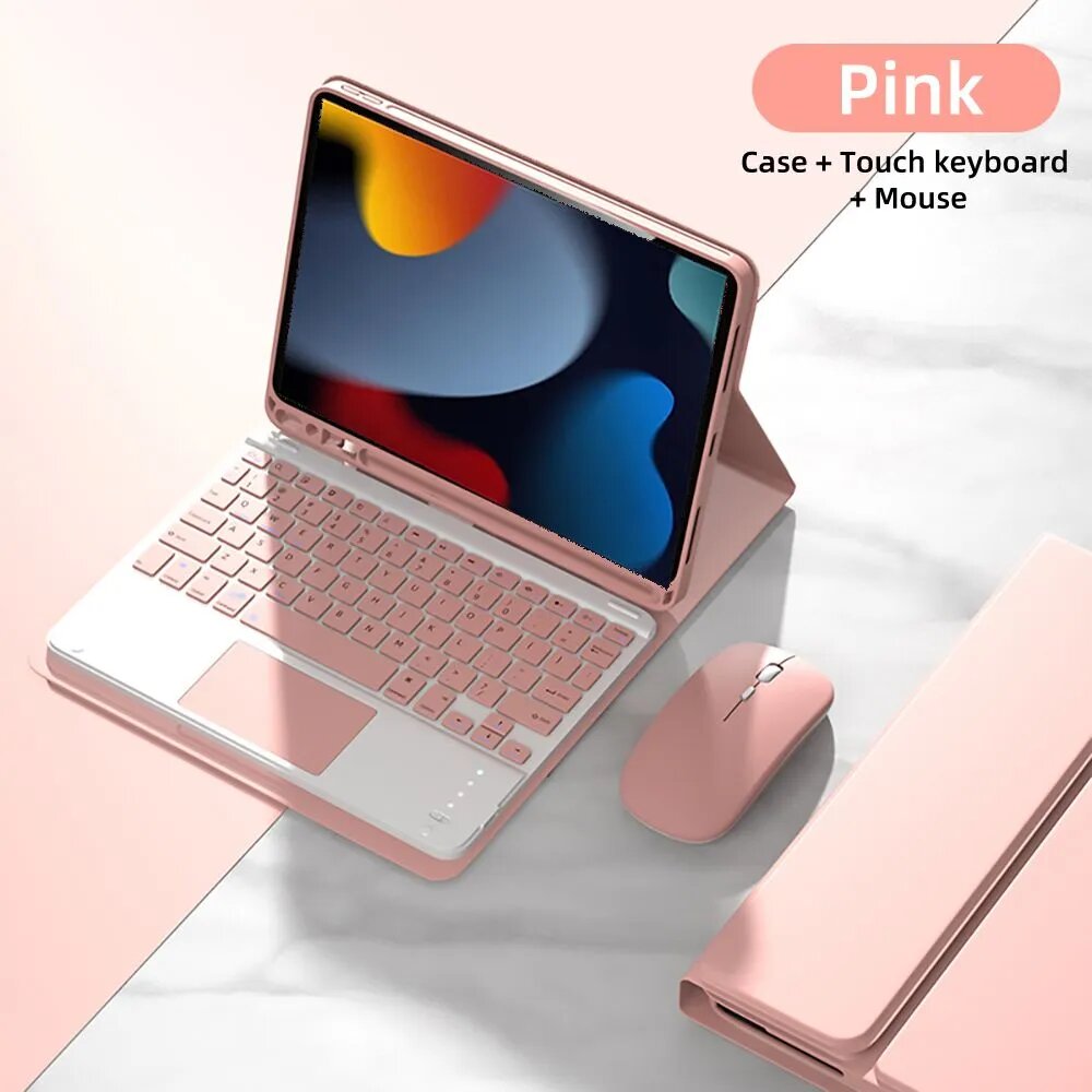Чехол для планшета iPad 9th Generation 10.2 дюймов, Чехол для планшета iPad 10.5 дюймов, русская клавиатура