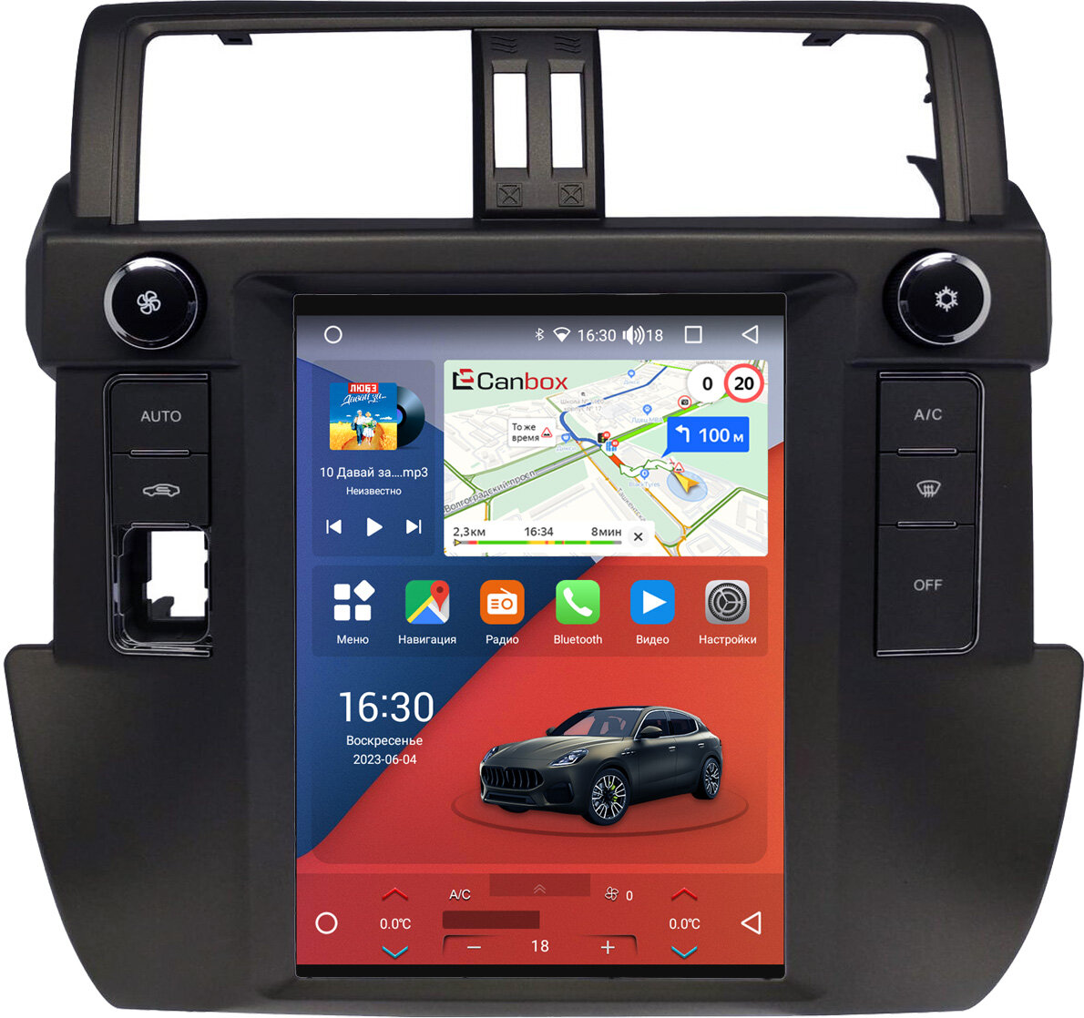 Штатная магнитола Toyota Land Cruiser Prado 150 2013-2017 (Тип 2) Canbox PRO-Line (Tesla) 9.7" 4/64 7881-A22S20 Android 13 (4G-SIM, DSP, QLed)