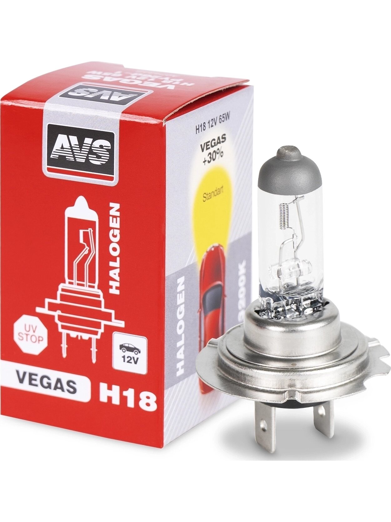 Галогенная лампа AVS Vegas H18 (A07434S) 12V 65W 1 шт.