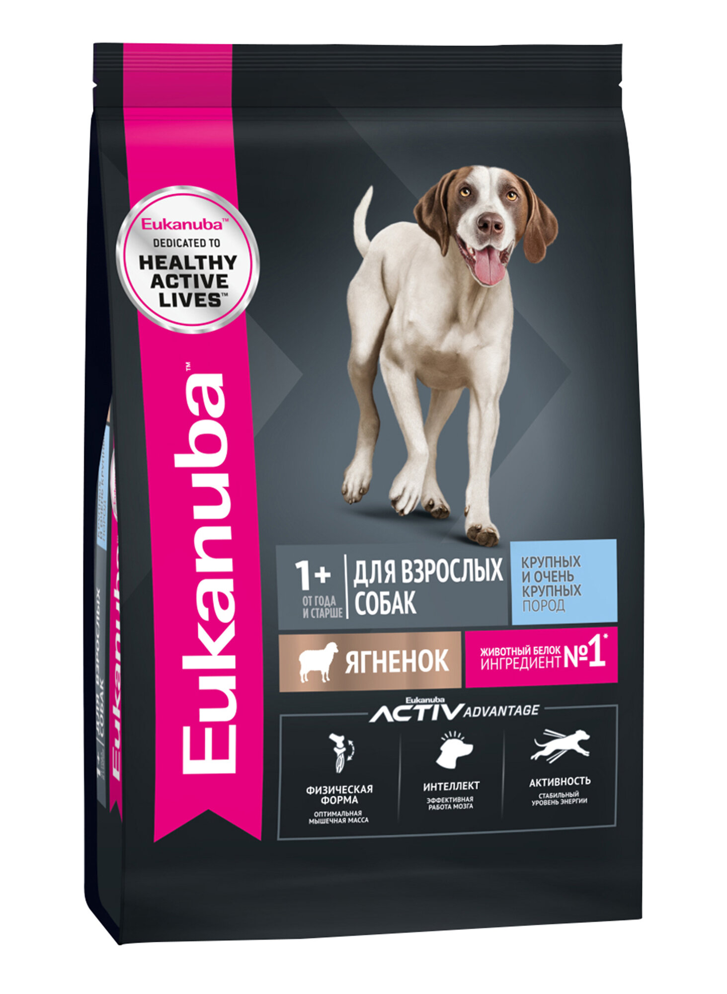Сухой корм EUKANUBA для взрослых собак крупных пород с ягненком 12 кг