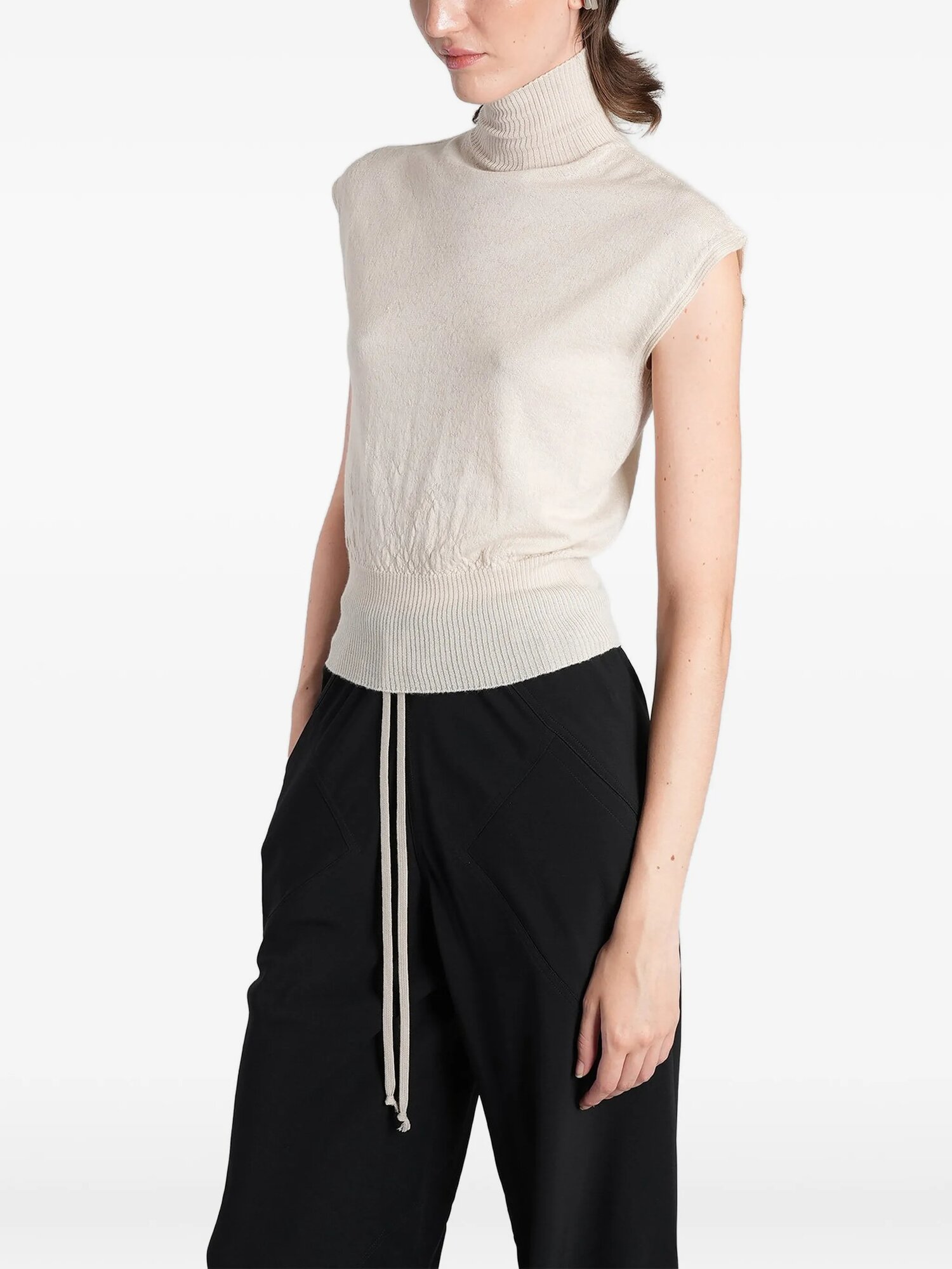 Свитер Rick Owens Ribbed roll-neck sweater, размер 36 — фото 1