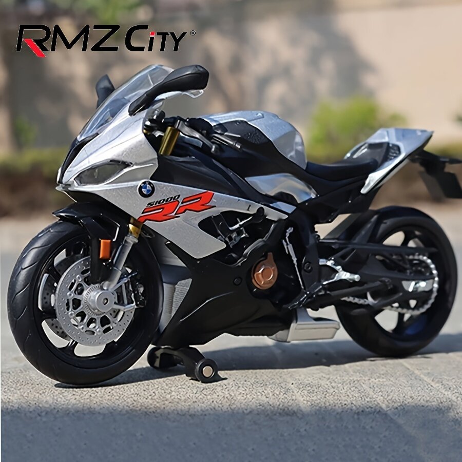 Масштабная модель мотоцикла S1000RR LCI 1:12 из сплава, игрушечный мотоцикл, декоративная скользящая модель, серебристый, подарок для мальчика