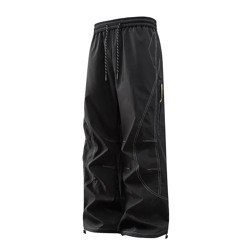 Мужские водонепроницаемые брюки из нейлона XL, Черный, black