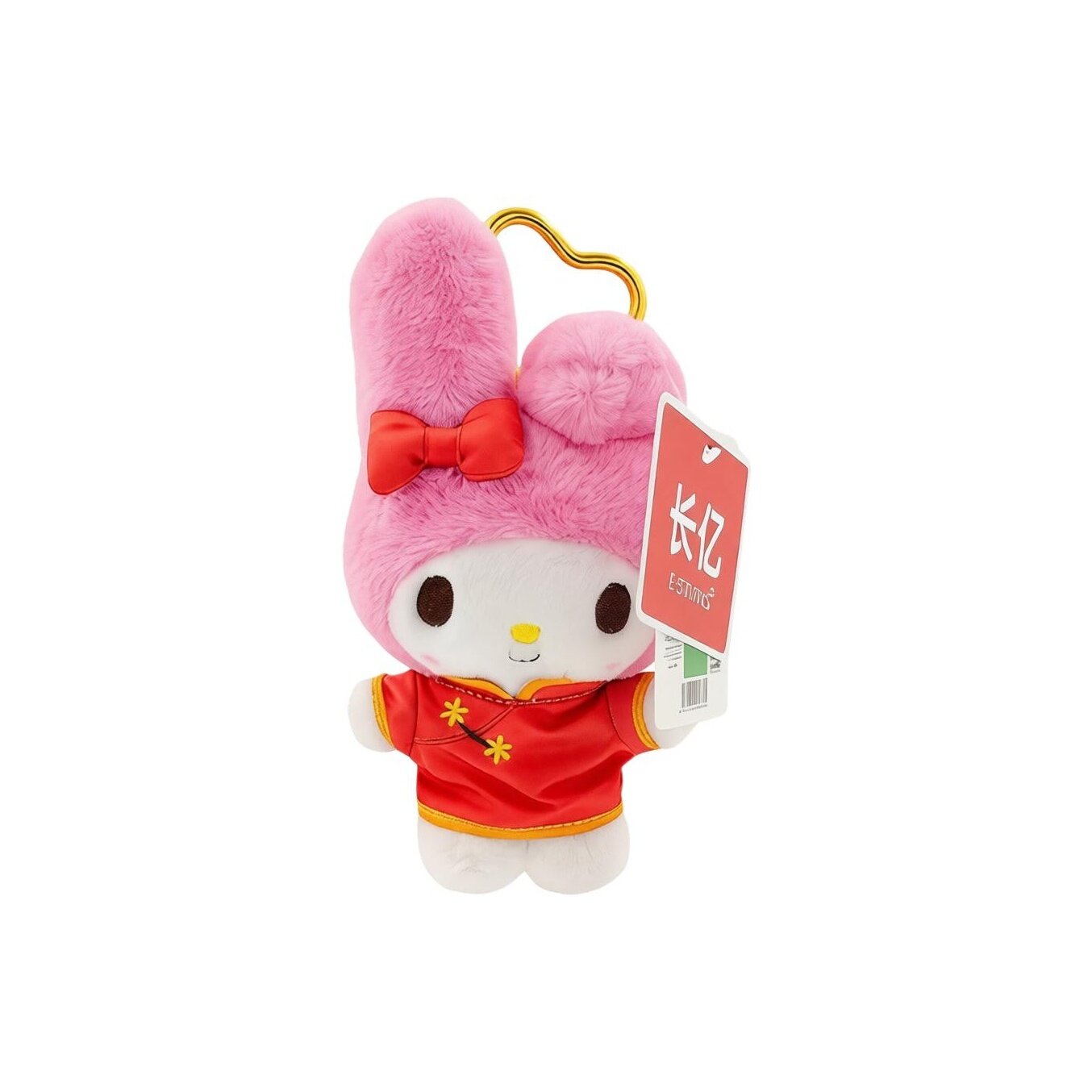 E-STRONG x Sanrio Кукла Hello Kitty и Помпомурин Брелок Милый Плюшевый Подвеска Высота 13 см