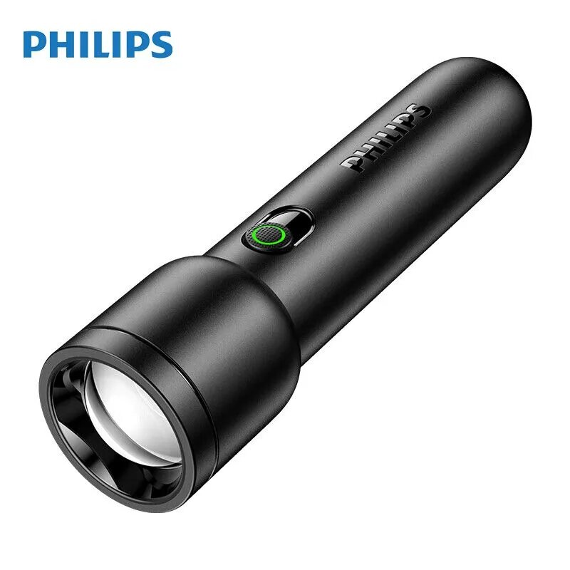 Philips Фонарь-прожектор, 300 Лм, 5 режимов, встроенный аккумулятор, черный