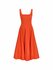 Платье Staud Wells flared midi dress, размер 2, зеленый/оранжевый