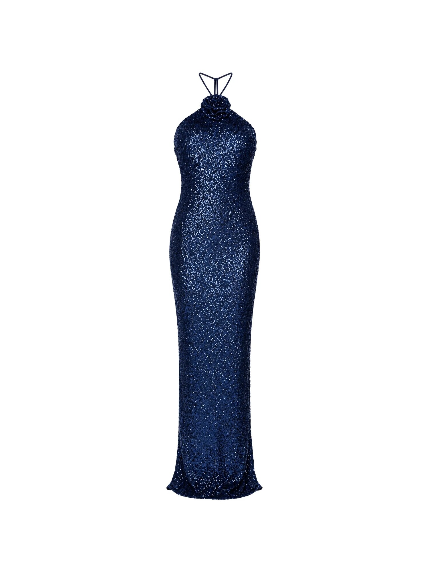 Платье Sequin-embellished halterneck maxi dress
