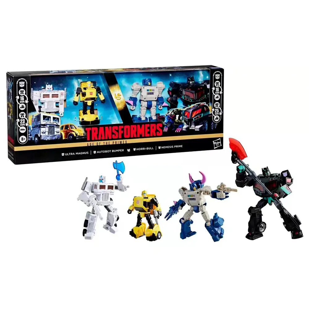 Трансформеры игрушки Hasbro Transformers Age of Primes Nemesis Prime, Ultra Magnus, Bumper & Horri-Bull Target Exclusive 4-Pack