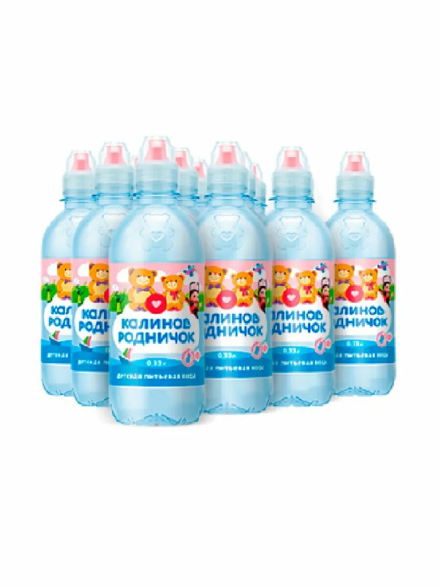 Калинов Родничок Вода без газа детская Спорт, ПЭТ, 0,33 л, 12 шт
