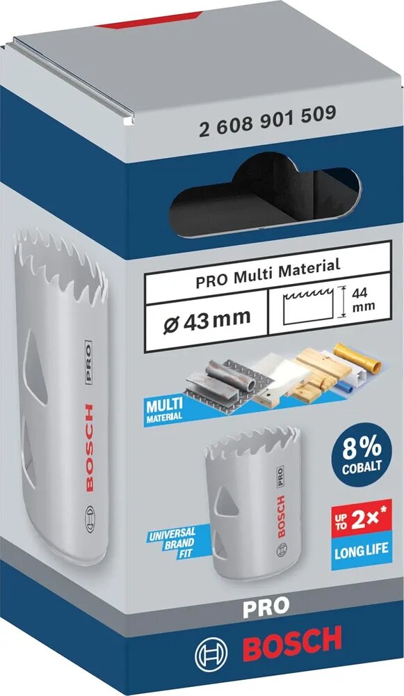 Сверлильная коронка Bosch PRO Multi Material 43 мм, артикул 2608901509
