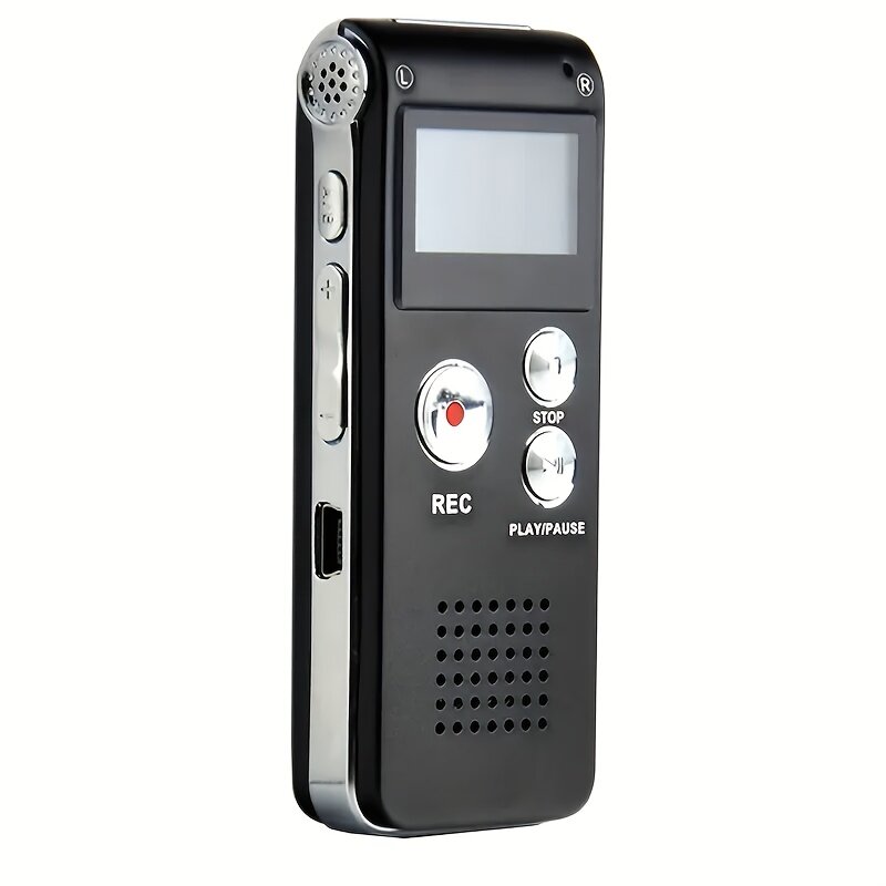 Многофункциональный цифровой диктофон с USB-зарядкой, 8 ГБ, 650 часов записи, MP3-плеер, портативный, черный