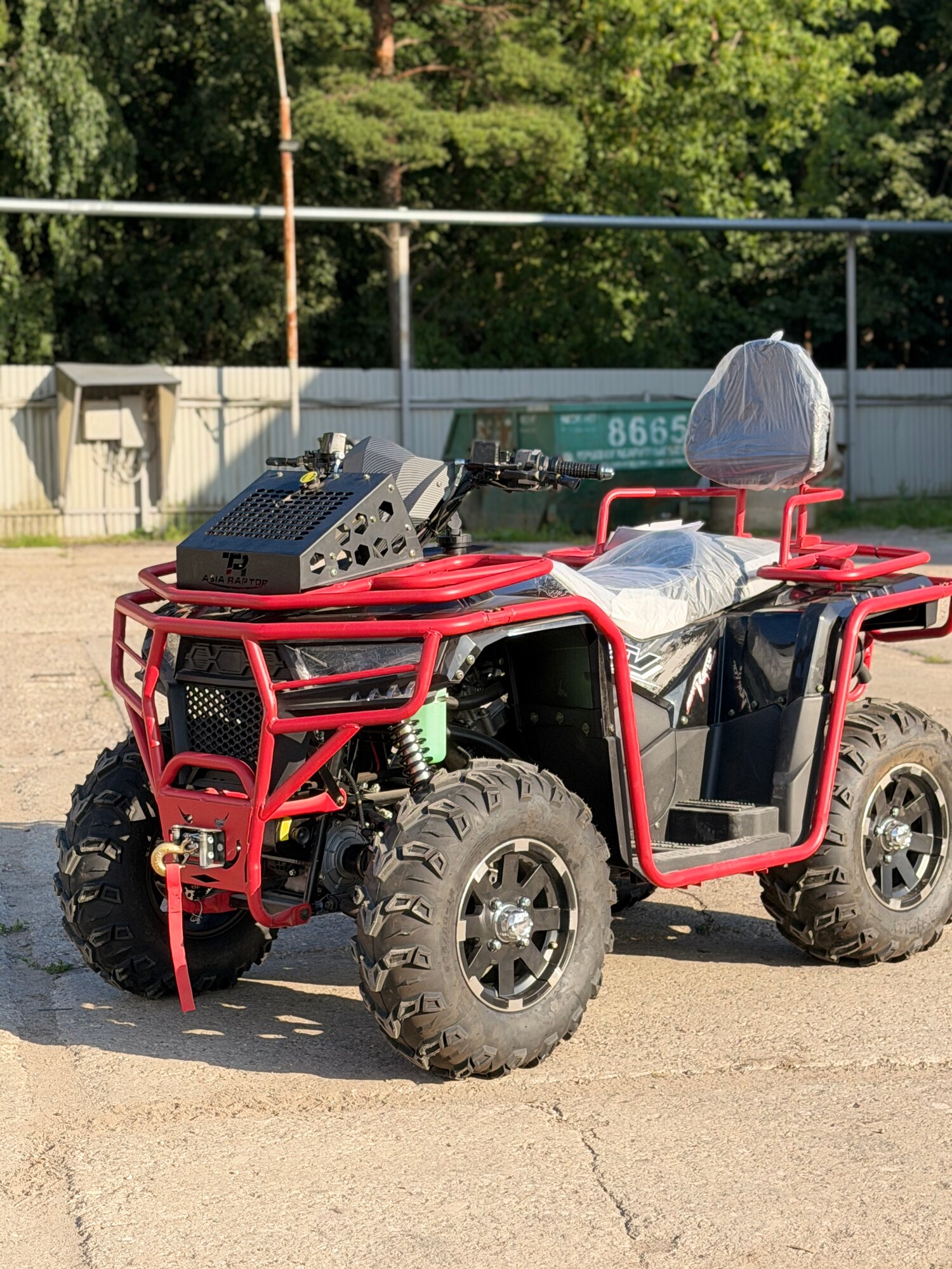 Квадроцикл бензиновый Asian Raptor 700 кубов оранжевый взрослый