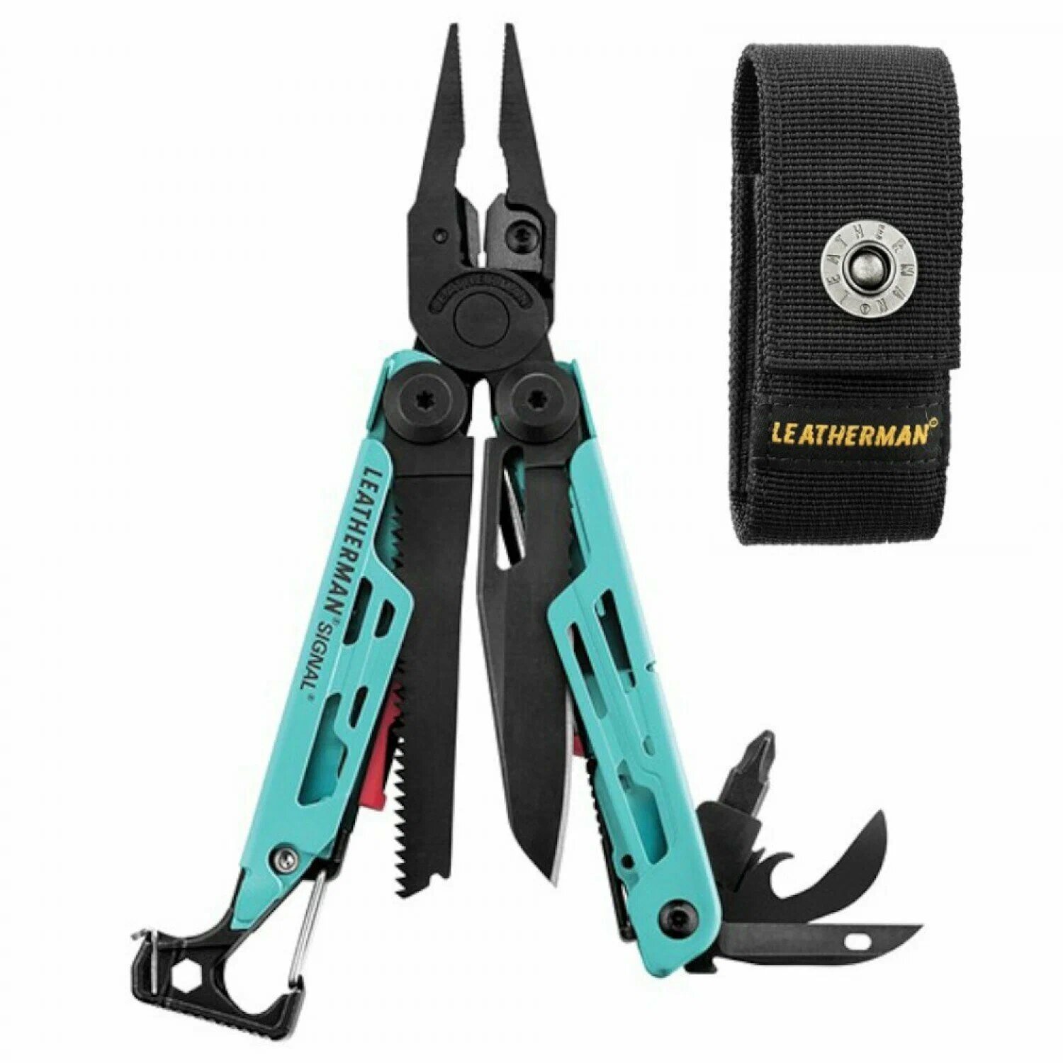 Мультитул Leatherman 832733 Signal Aqua Nylon Sheath, 19 tools
