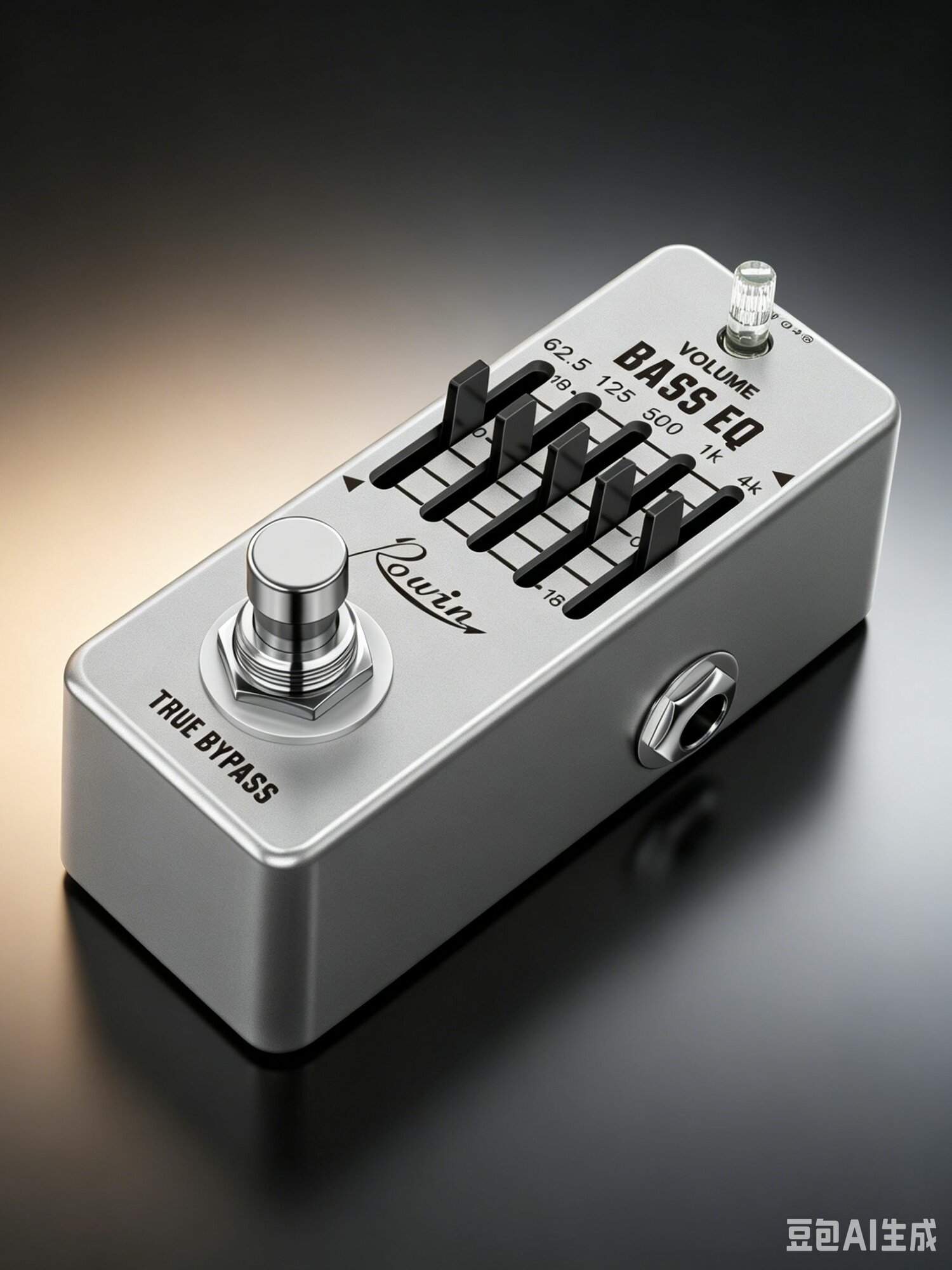 Rowin LEF-317B Bass EQ, миниатюрная 5-полосная графическая эквалайзер-педаль для бас-гитары, регулировка 18 дБ по каждой полосе, регулятор громкости, металлический корпус, истинный байпас