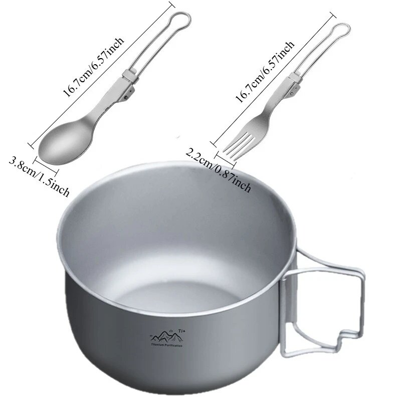 Титановый походный котелок 1.2/1.4 л S Set