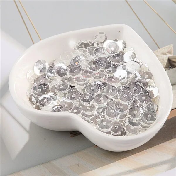 Блестки Lucky Sewing золотые 6 мм ПВХ 10 г Серый, crysta